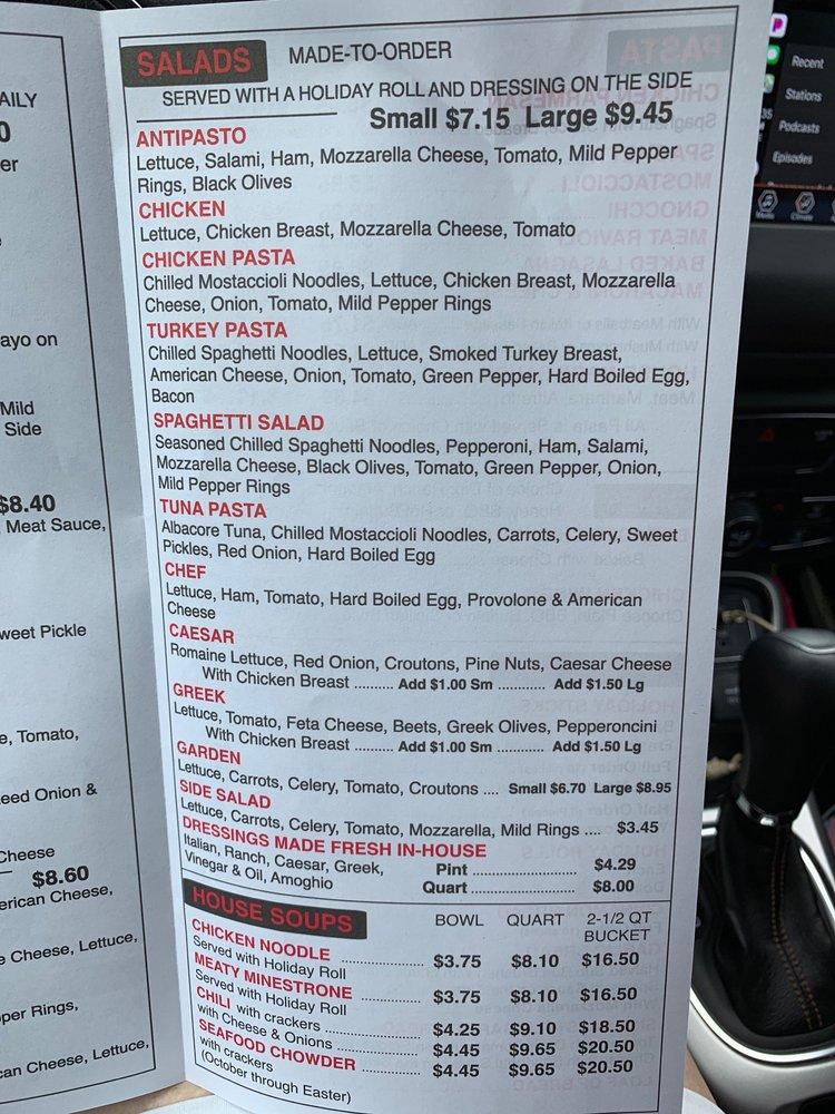 Menu at Holiday Pizza pizzeria, Sterling Heights