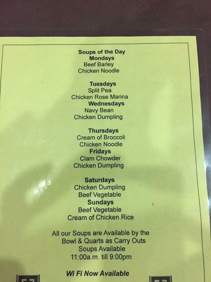 Carta de Andrea’s Family Restaurant, Cudahy