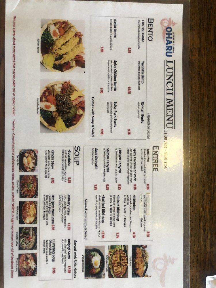 Menu at Hotaru restaurant, Novi