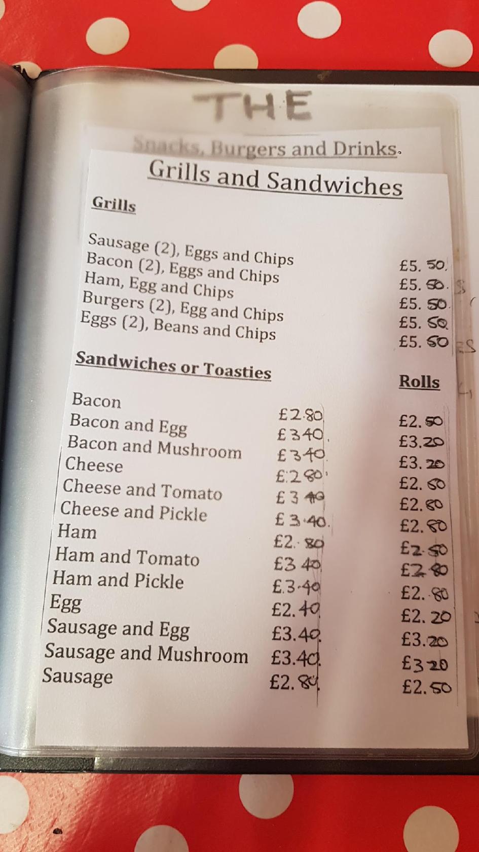 Menu at Jackpot Café (The) cafe, Southampton