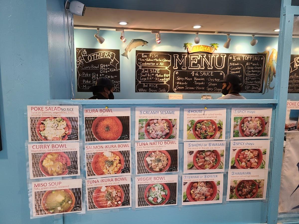 Menu at Maguro Spot restaurant, Honolulu