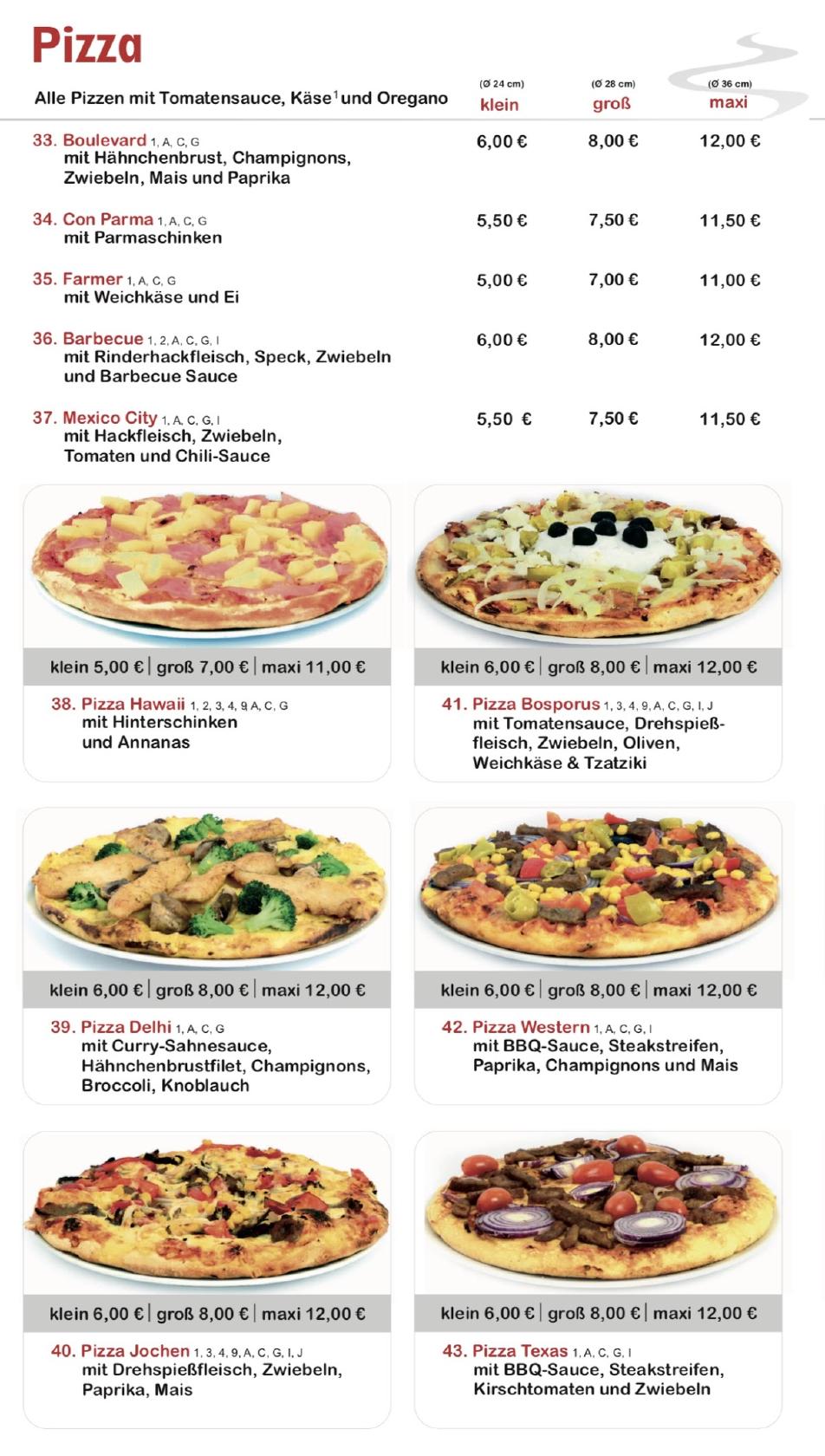 Speisekarte von Pizza Works Asbach, Asbach