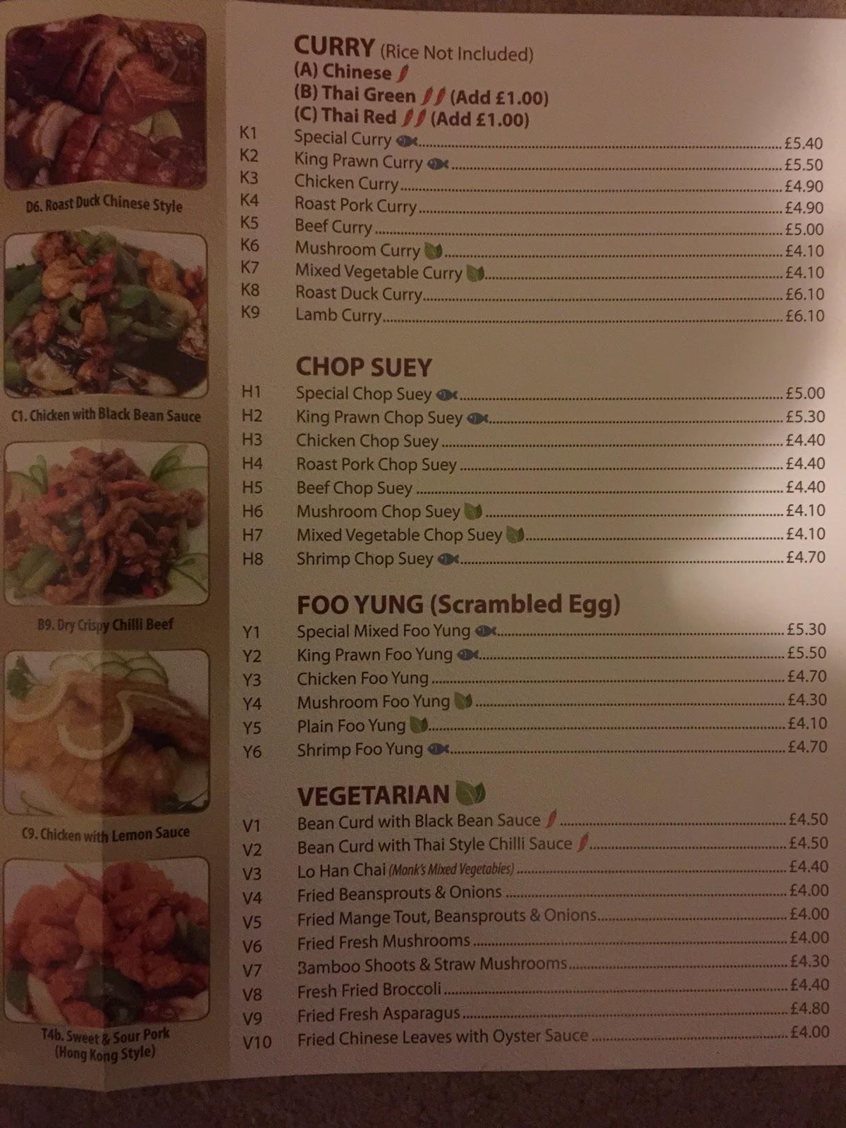 Menu at The Mandarin restaurant, Stowmarket, Stowmarket Rd