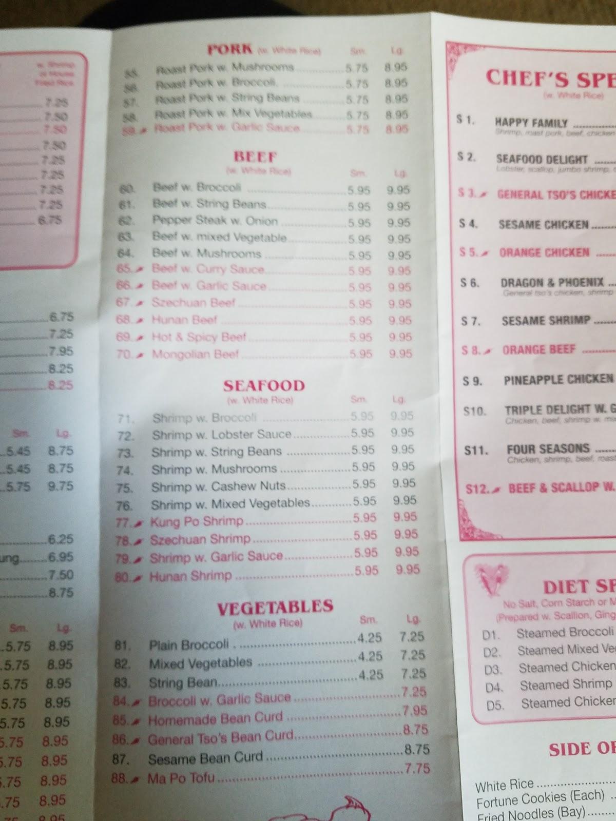 Menu at Yummy Cuisine restaurant, Florence
