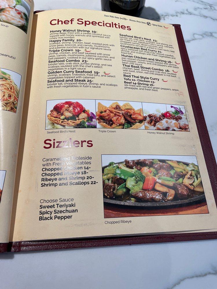 Menu at Fulin's Asian Cuisine At Cambridge Square, Ooltewah restaurant ...