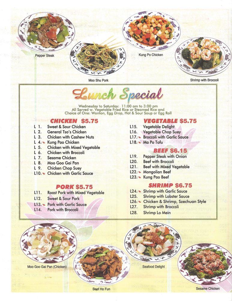 Menu at Hunan Gourmet restaurant, Island Lake, 529 Auburn Dr