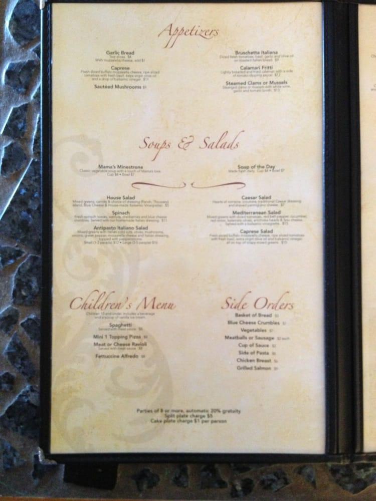 Menu at La Botte Italian Restaurant, Lompoc