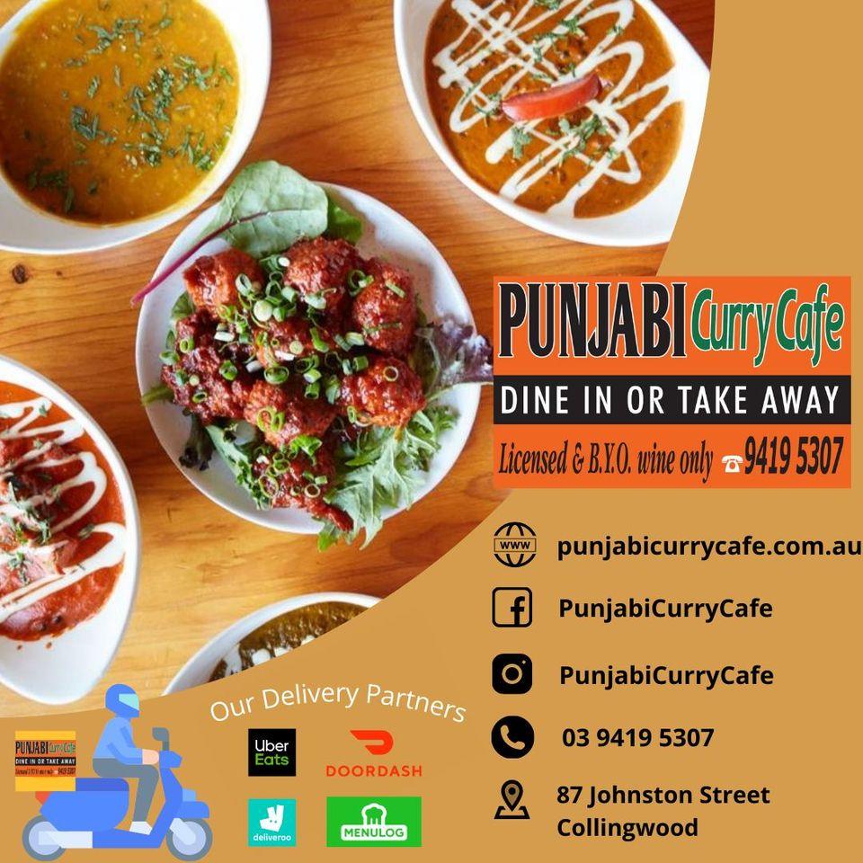 Menu at Punjabi Curry Cafe, Collingwood
