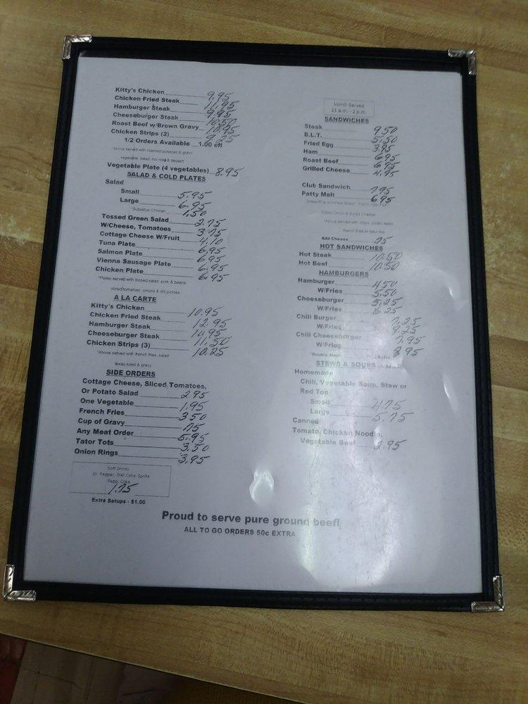 Menu at Willow Inn Cafe, Enid