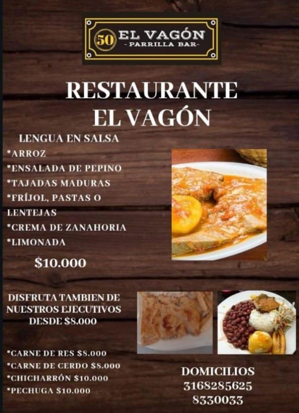 Menu at El Vagón Parrilla - Bar, Colombia