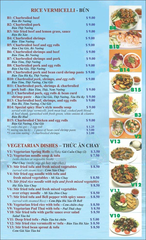 Menu at Pho Island restaurant, Chino, Central Ave