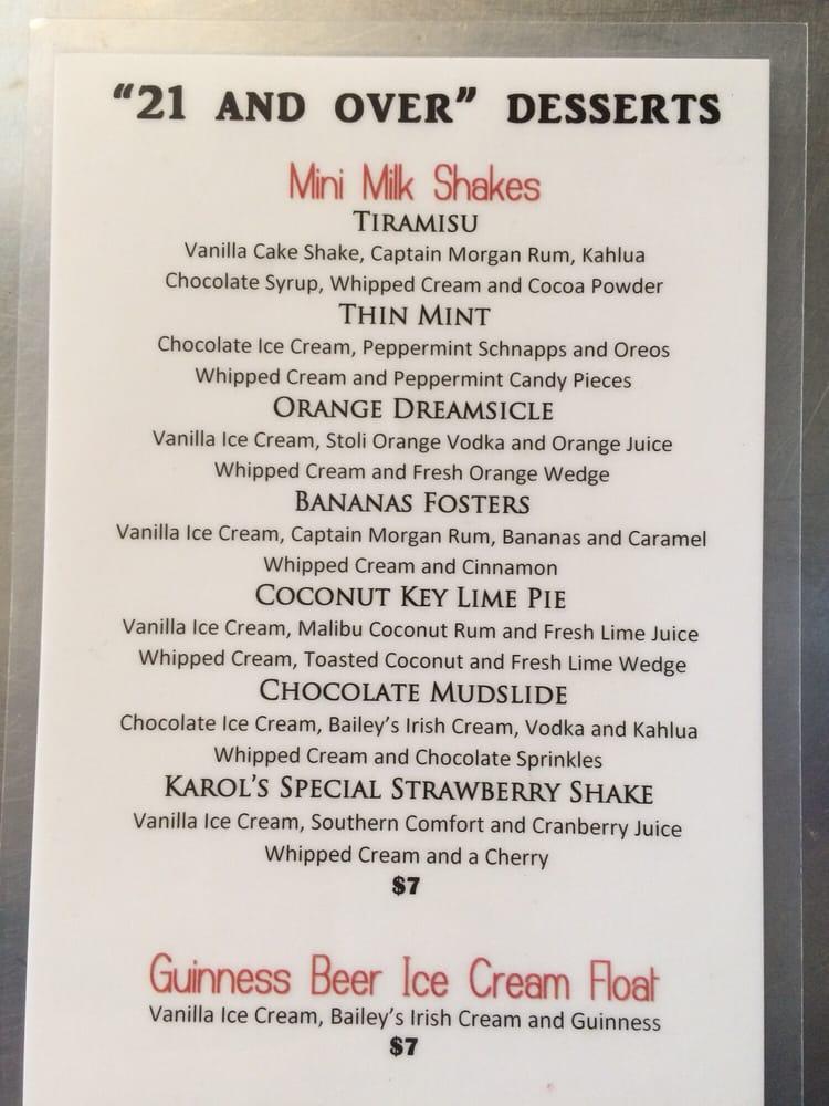 Menu at Grand Avenue Grill restaurant, Eagle
