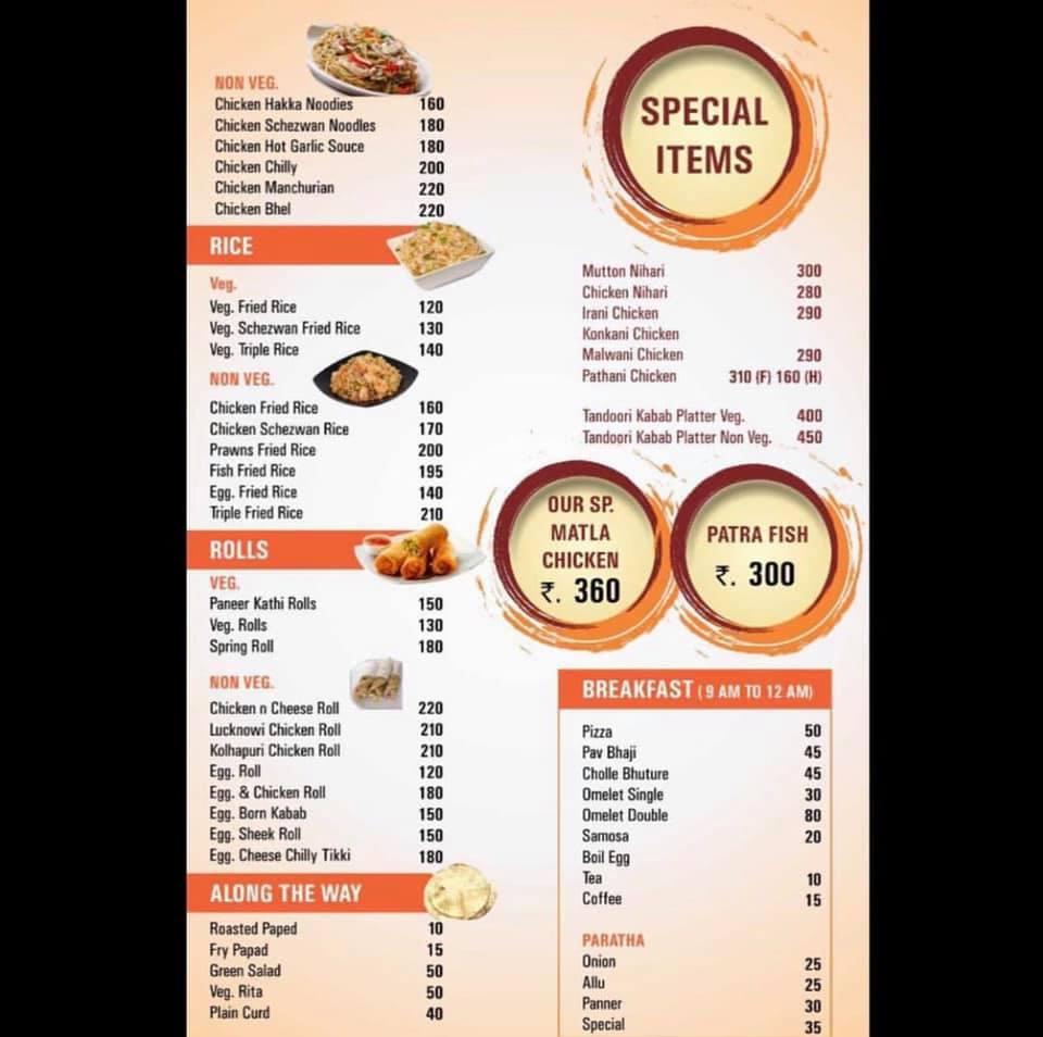 Menu at The Food Flame, Vadodara