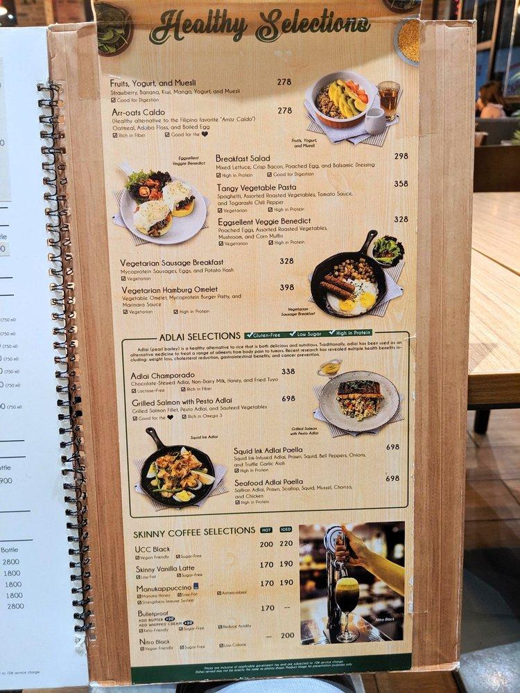 Menu at UCC Clockwork cafe, Cebu City