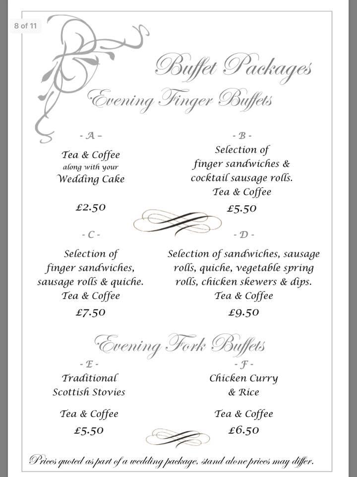 Menu at Country Park Inn restaurant, Mintlaw
