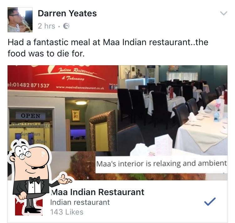 Maa Indian Restaurant in Beverley - Restaurant menu and reviews