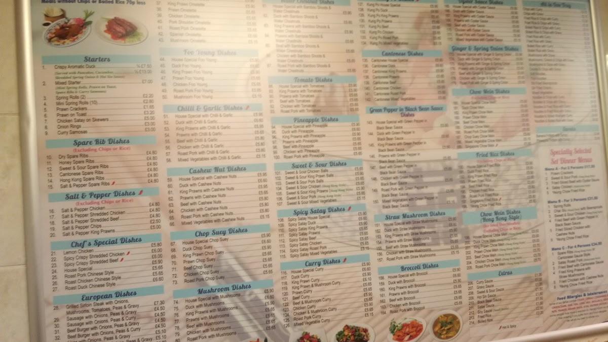 Menu at Merit Chinese Takeaway fast food, Hull