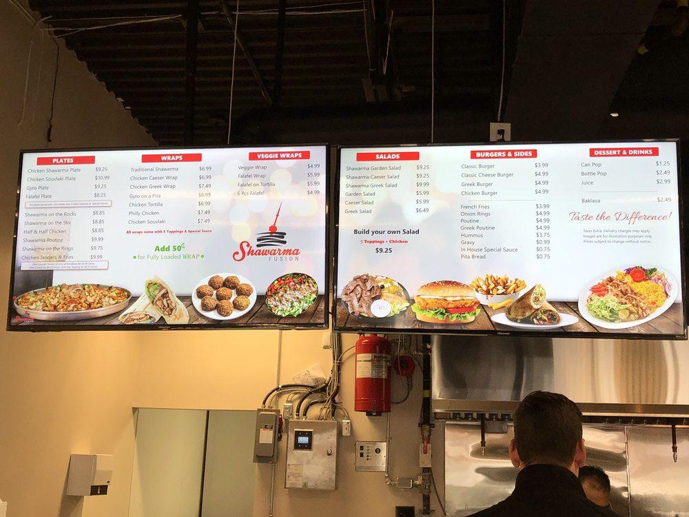 Menu at SHAWARMA FUSION restaurant, Guelph