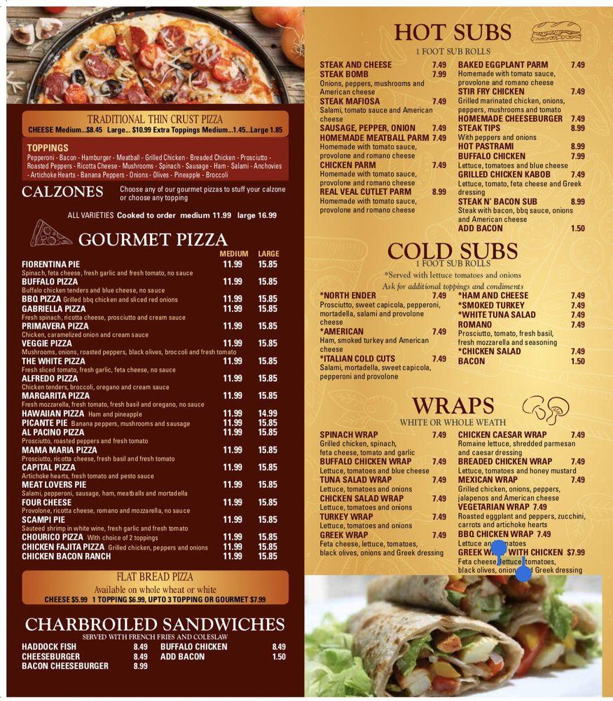 Menu at Fiorentina Italian Kitchen restaurant, Fall River