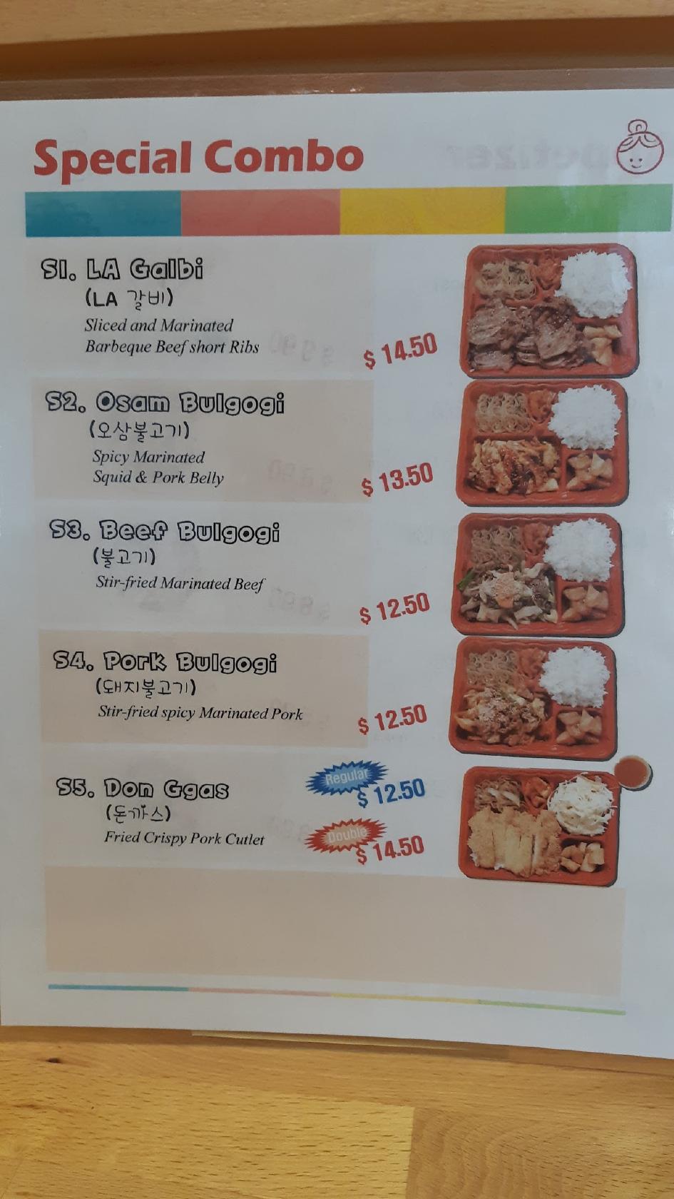 Menu at Mama Lee's Kitchen restaurant, Edmonton