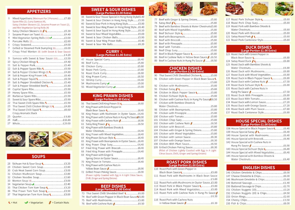 Menu at 28 Chinese Takeaway restaurant, Barnstaple