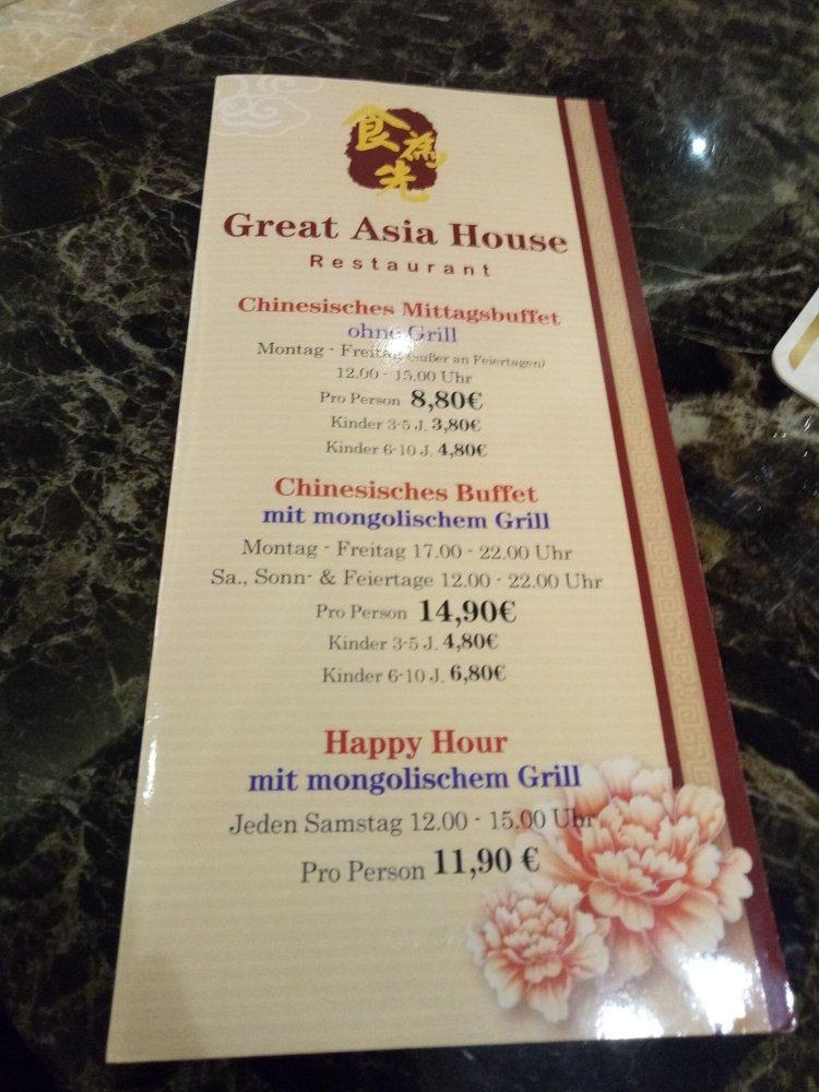 Menu at Great Asia House Restaurant Reinbek, Reinbek