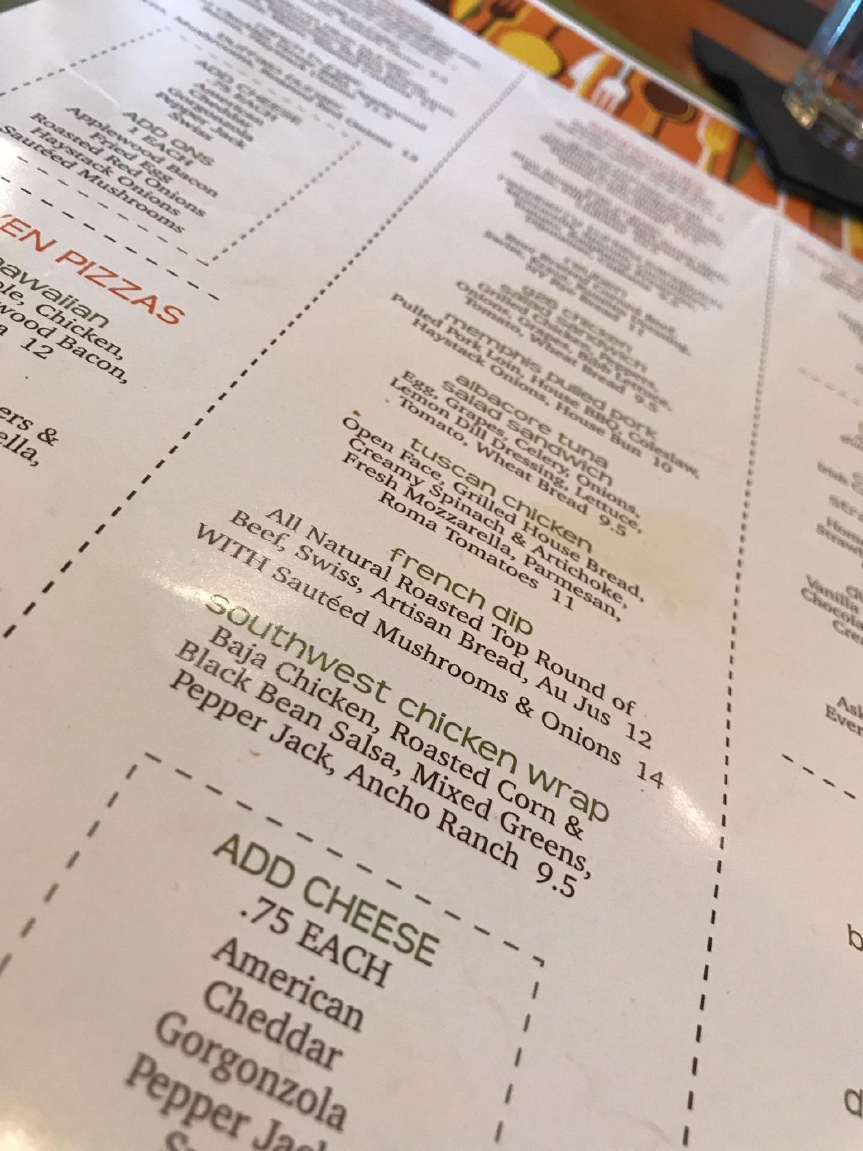Menu at Grille 26 pub & bar, Sioux Falls, S Western Ave
