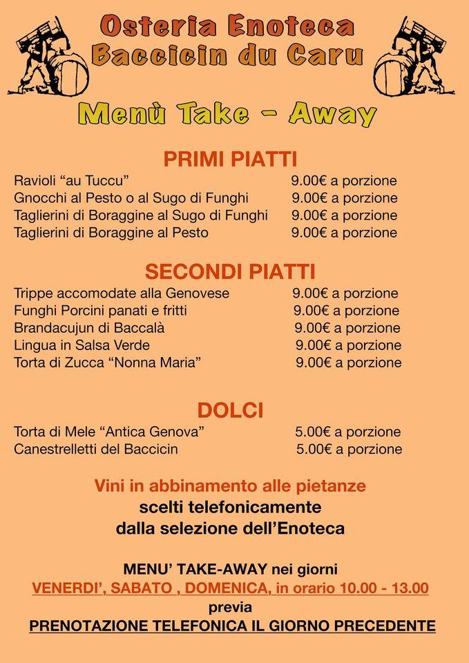 Carta del restaurante Enoteca Baccicin du Caru, Mele