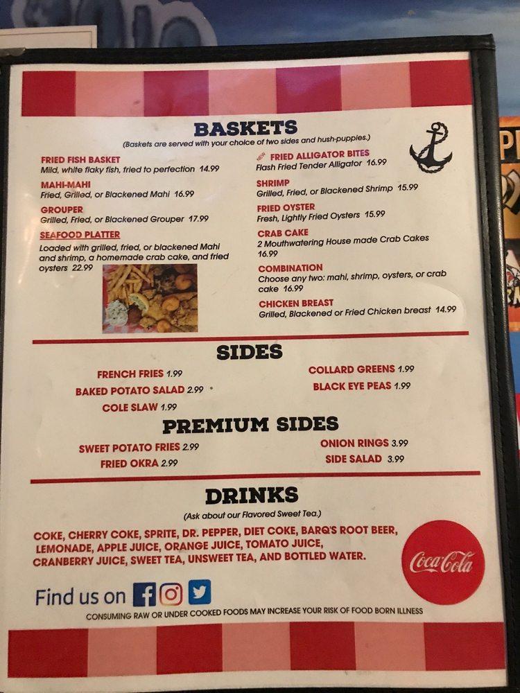 Menu at TC's Front Porch pub & bar, Navarre