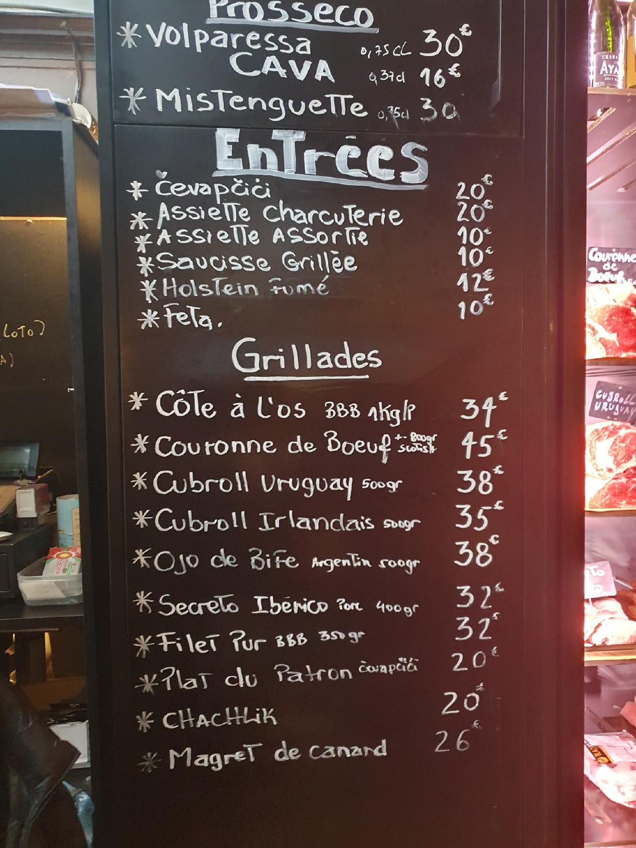 Menu au Chumadia, Saint-Gilles
