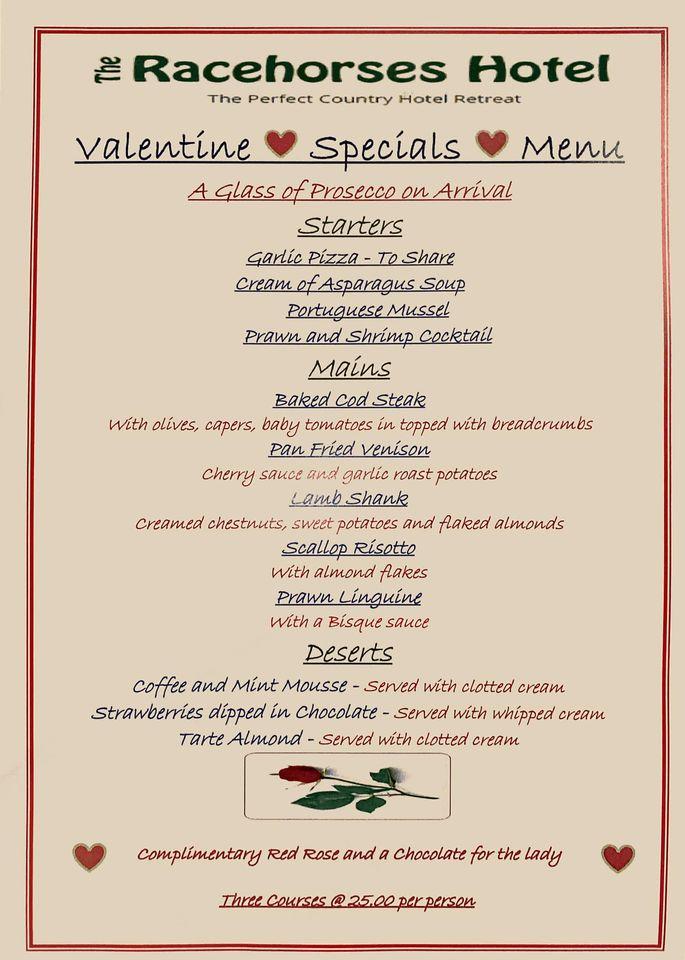 Menu at Racehorses Hotel pub & bar, Kettlewell