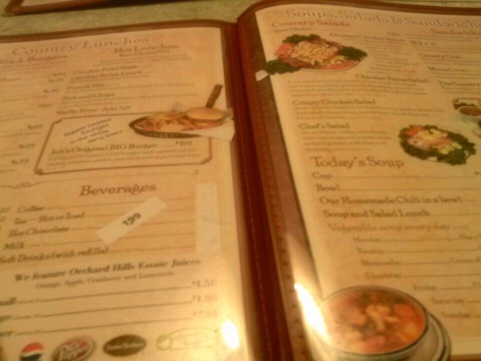 Menu at Country Waffles restaurant, Woodland