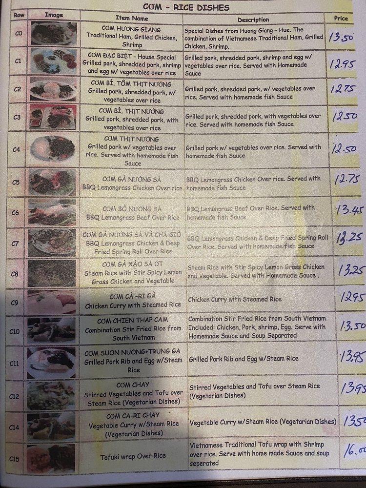 Menu at Pho Hoai Restaurant, Beaverton, 733 SW 185th Ave