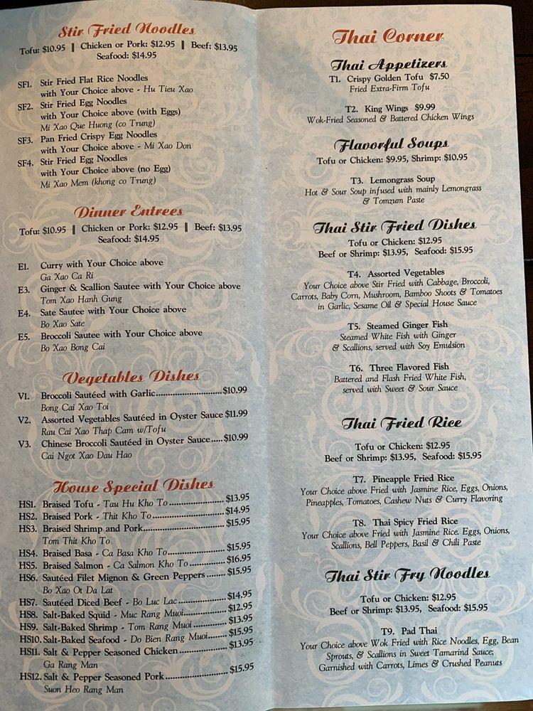 Carta de Pho Now Restaurant, Downingtown