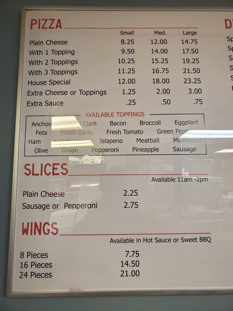Menu at Pizza House pizzeria, New Haven