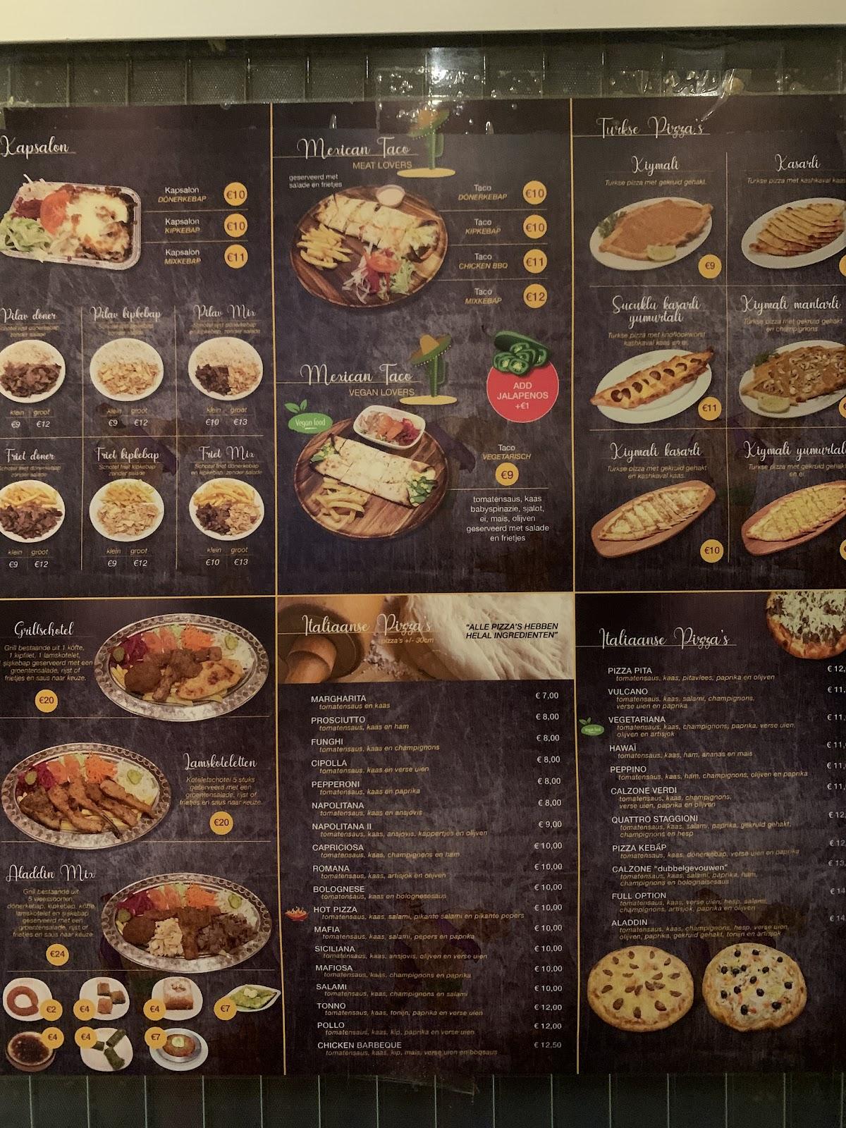 Menu at Restaurant Aladdin, Maasmechelen