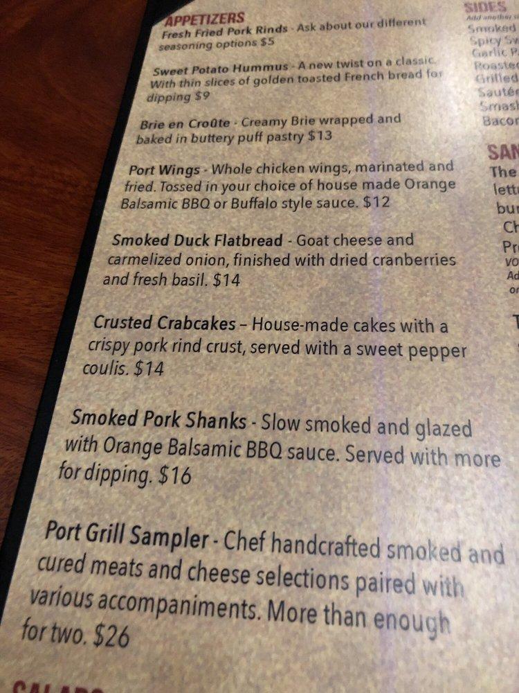 Menu at The Port Grill BBQ, Shreveport, Airline Dr.