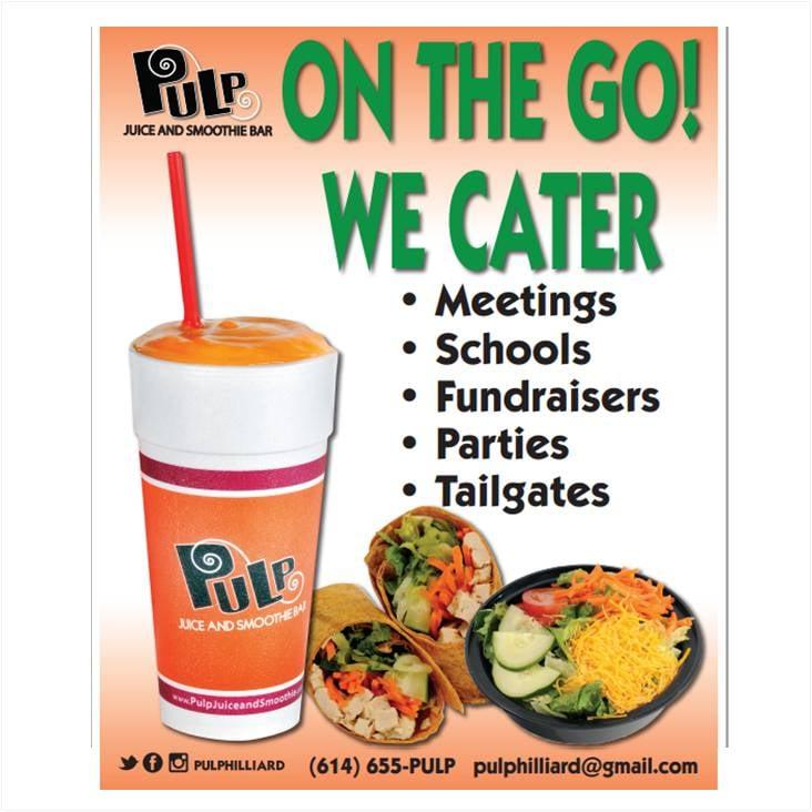 Menu at Pulp Juice and Smoothie Bar, Hilliard, Fishinger Blvd