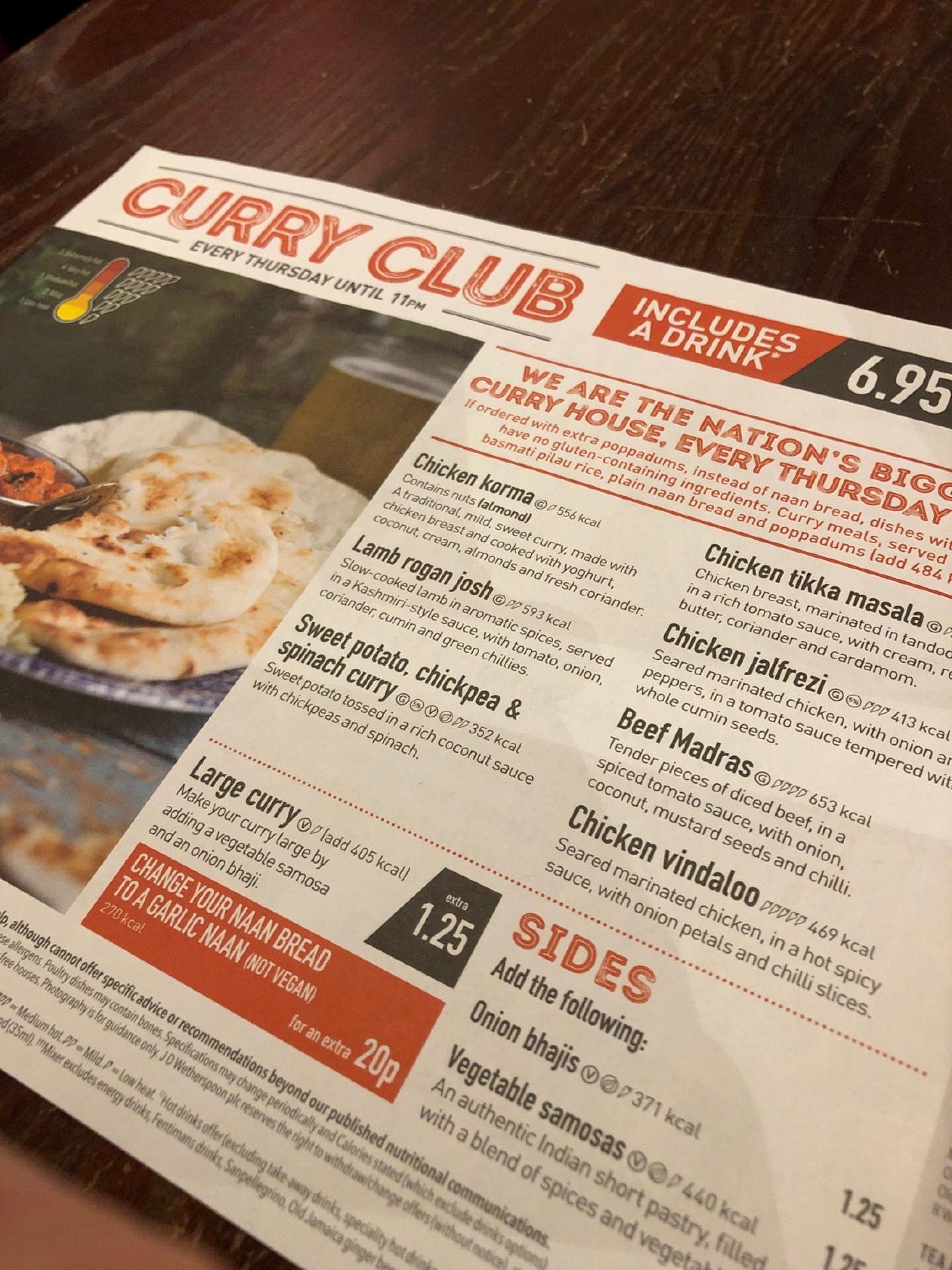 Menu at The George - JD Wetherspoon pub & bar, Croydon, Enterprise House