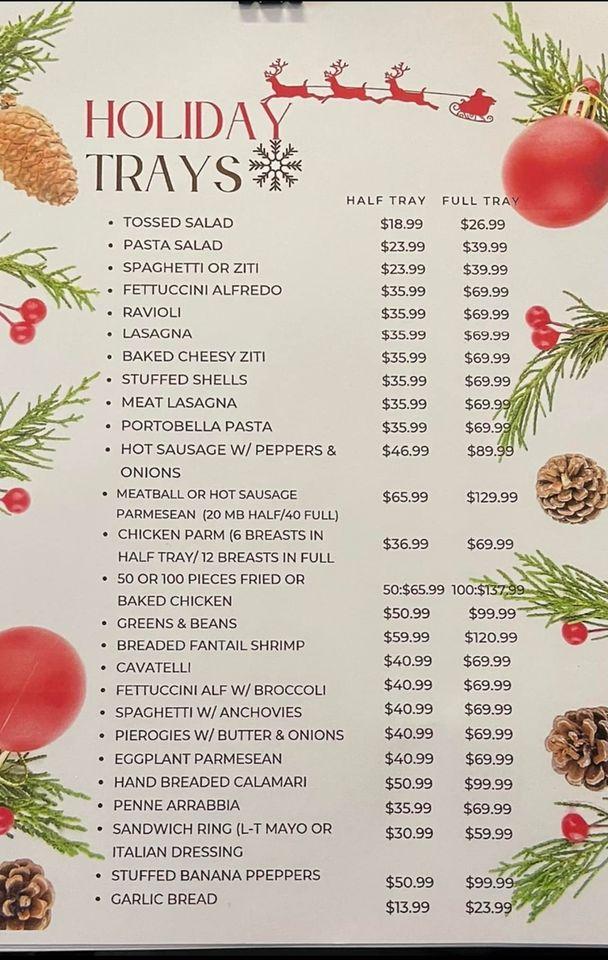 Menu at Anthony Jr's Restaurant & Pizzeria, Coraopolis, 5th Ave