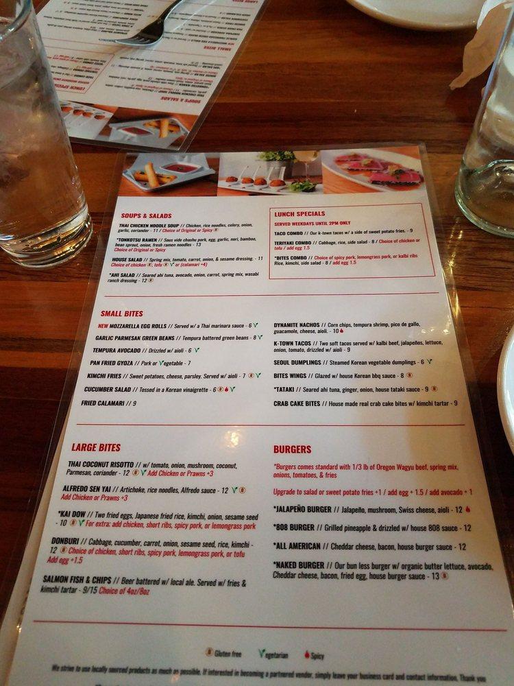 Menu at Bites Restaurant, Forest Grove