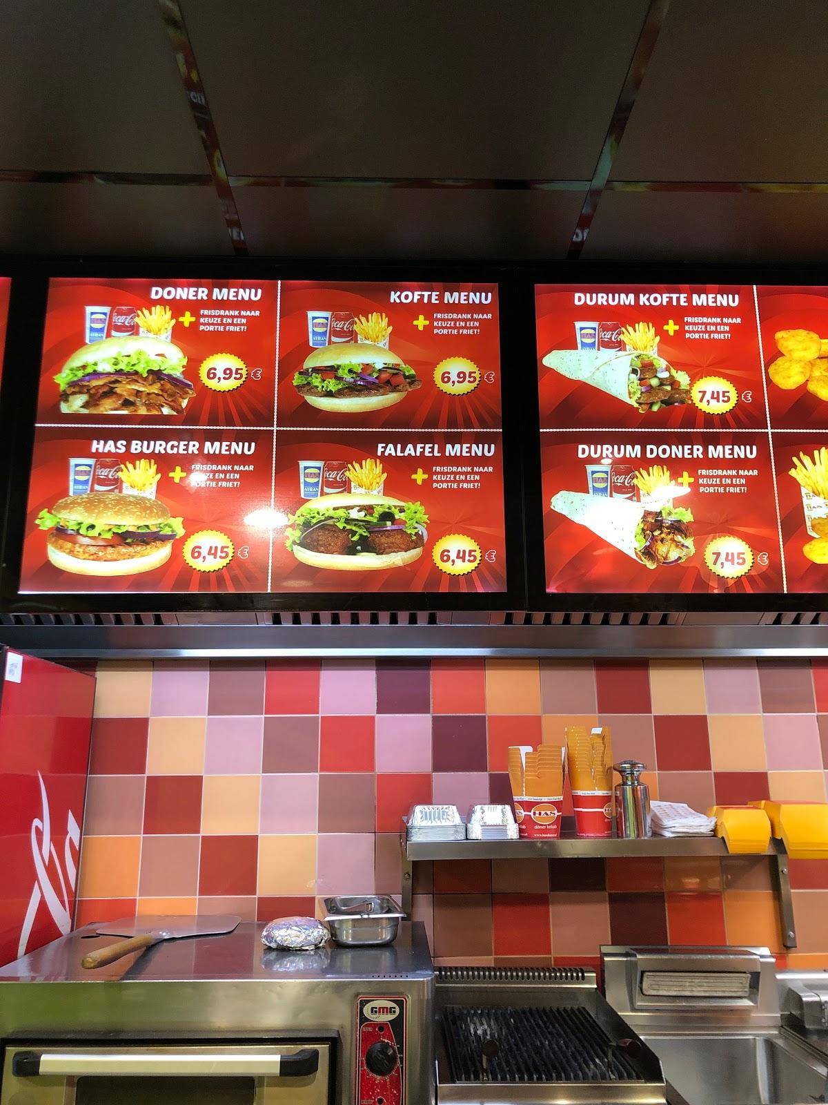 Speisekarte von Has Doner Kebab, Rotterdam, Beijerlandselaan 46-B