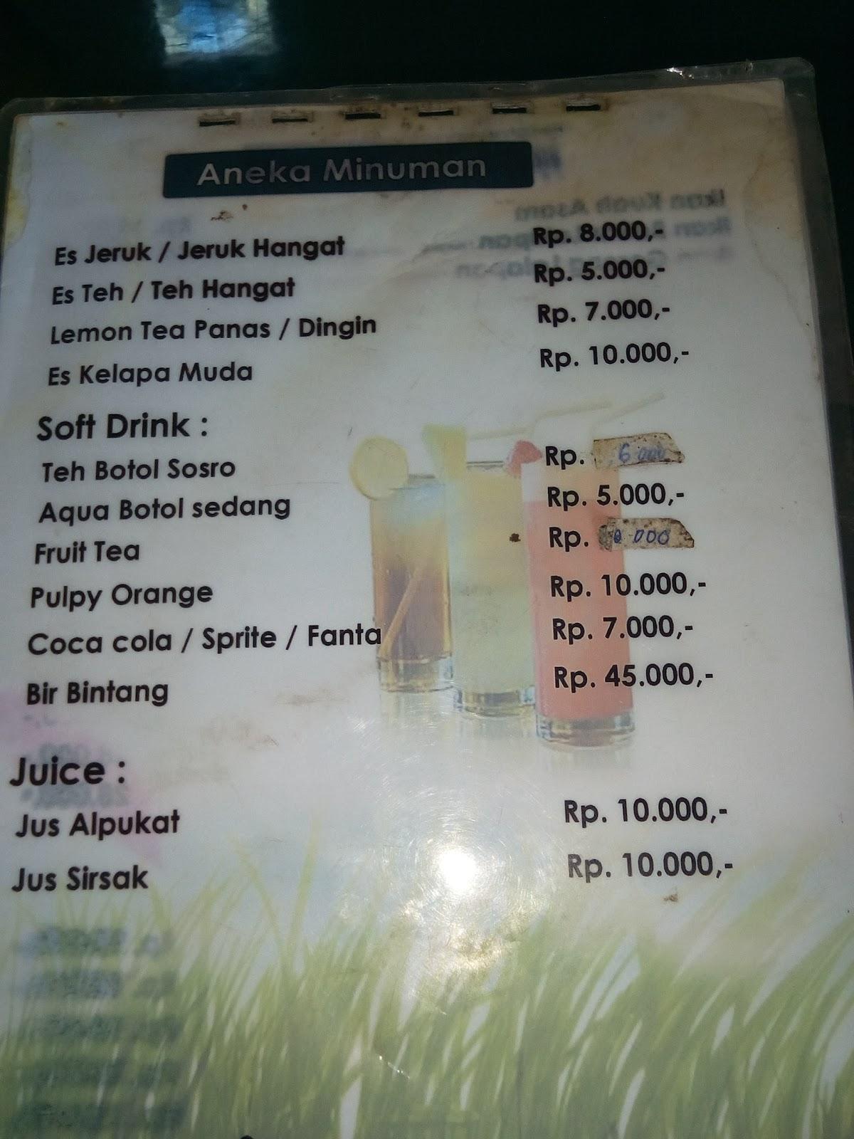 Menu at ISTANA Resto restaurant, Kupang