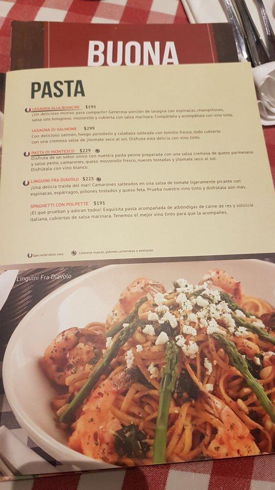 Menu at Italianni's pizzeria, Puebla City, Blvd. Hermanos Serdán 270