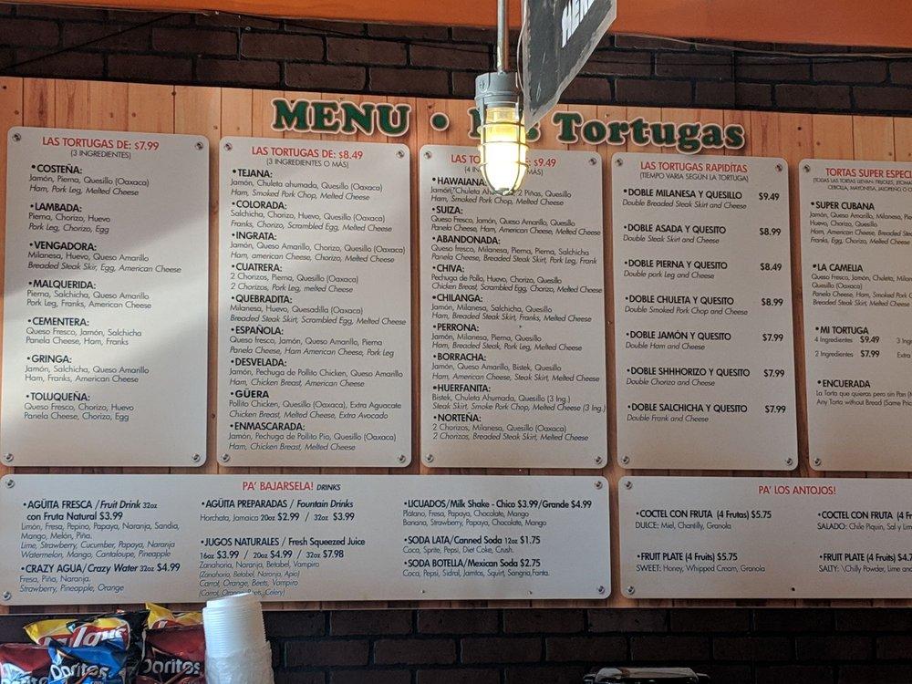 Menu at Las Tortugas Parker restaurant, Aurora, S Parker Rd