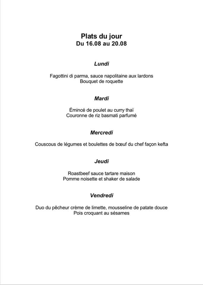Menu at Salon de thé de l’Athénée, Geneva, Rue de l'Athénée 37