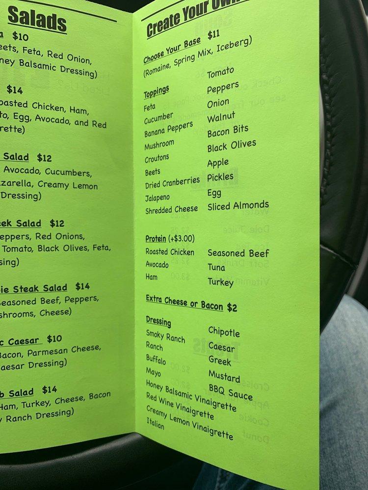 Menu au The Hungry Hippie restaurant, Vermilion