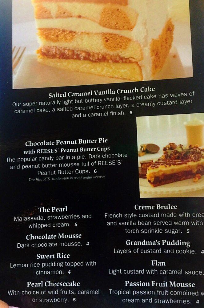 Menu at The Pearl restaurant, Taunton