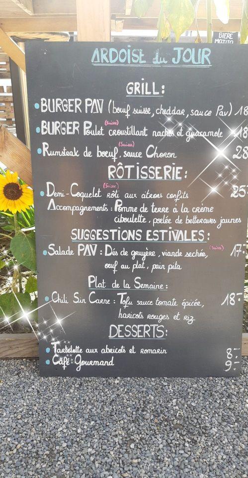 Speisekarte von PAV Bar, Carouge, Allée H