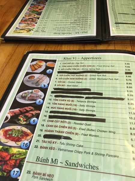 Menu at Saigon House Restaurant, San Leandro, Farnsworth St
